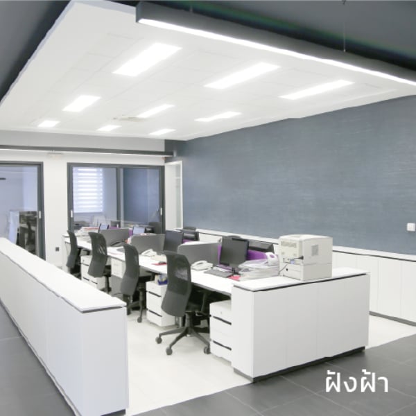 LAMPTAN ชุดโคมไฟ PANEL LIGHT SLIM SMART SAVE 50w 30x120 cm. แสงขาว ...