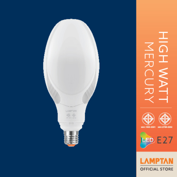 LAMPTAN หลอดไฟกำลังวัตต์สูง LED High Watt Mercury แสงขาว แทนหลอดแสง ...