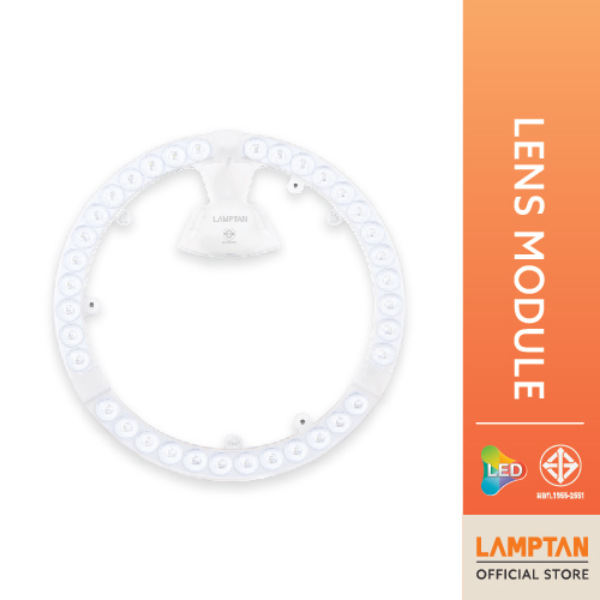 LAMPTAN หลอดไฟกลม LED Lens Module แสงขาว พร้อมแม่เหล็กติดตั้งกับโคมได้ทันที 24w